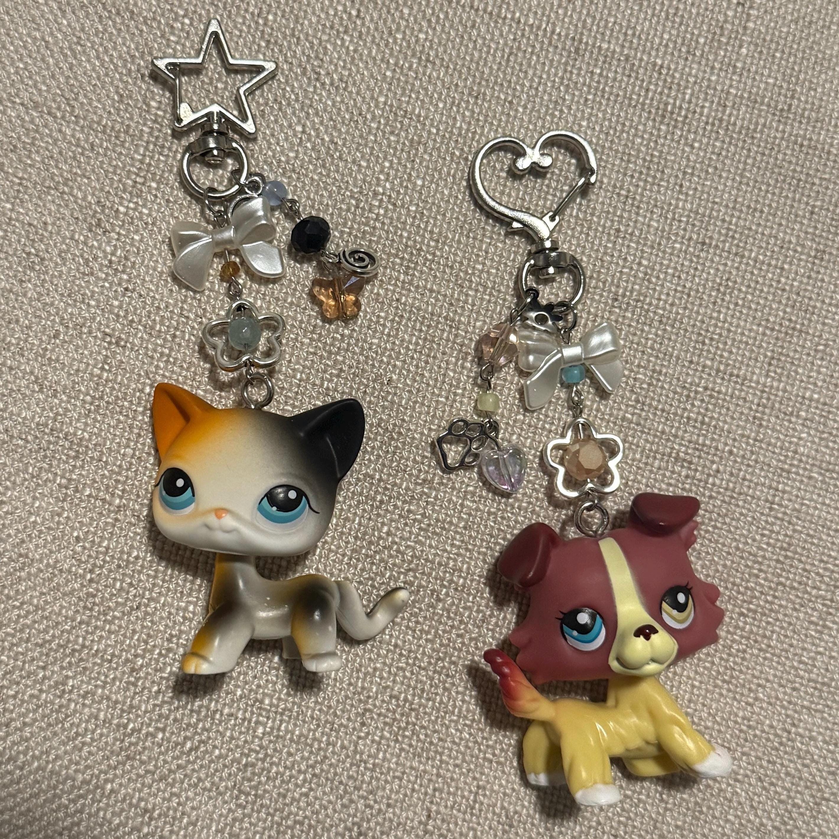 Littlest Pet Shop Beaded Star Heart Keychain Accessory Main 5 LPS - Etsy