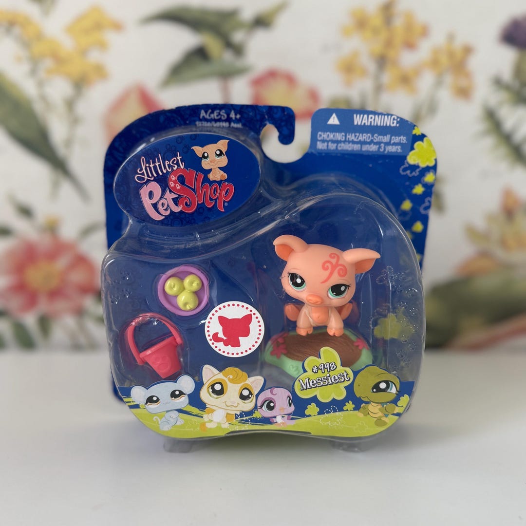 Littlest Pet Shop #998 Messiest Pig LPS 2009 Hasbro NIB - Etsy