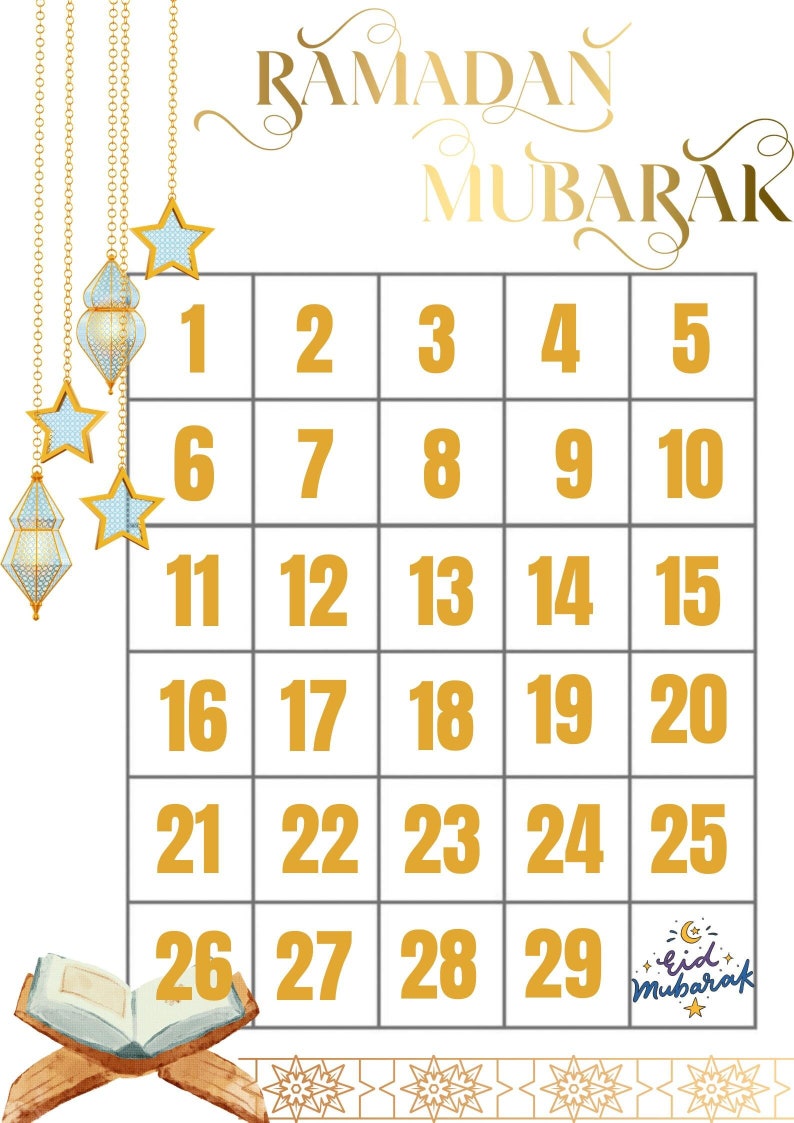 Ramadan Calendar, Ramadan Countdown, Eid Countdown, Eid Calendar ...