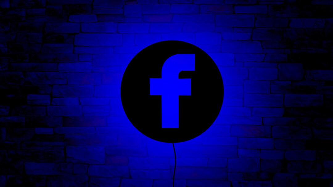 Facebook Led Wall Art: Personalized Icon Wall Decor - Etsy