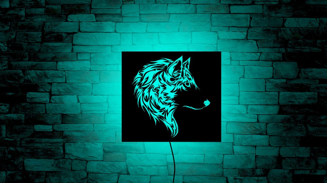 Wolf Led Wall Decor: Animal Wall Art - Etsy