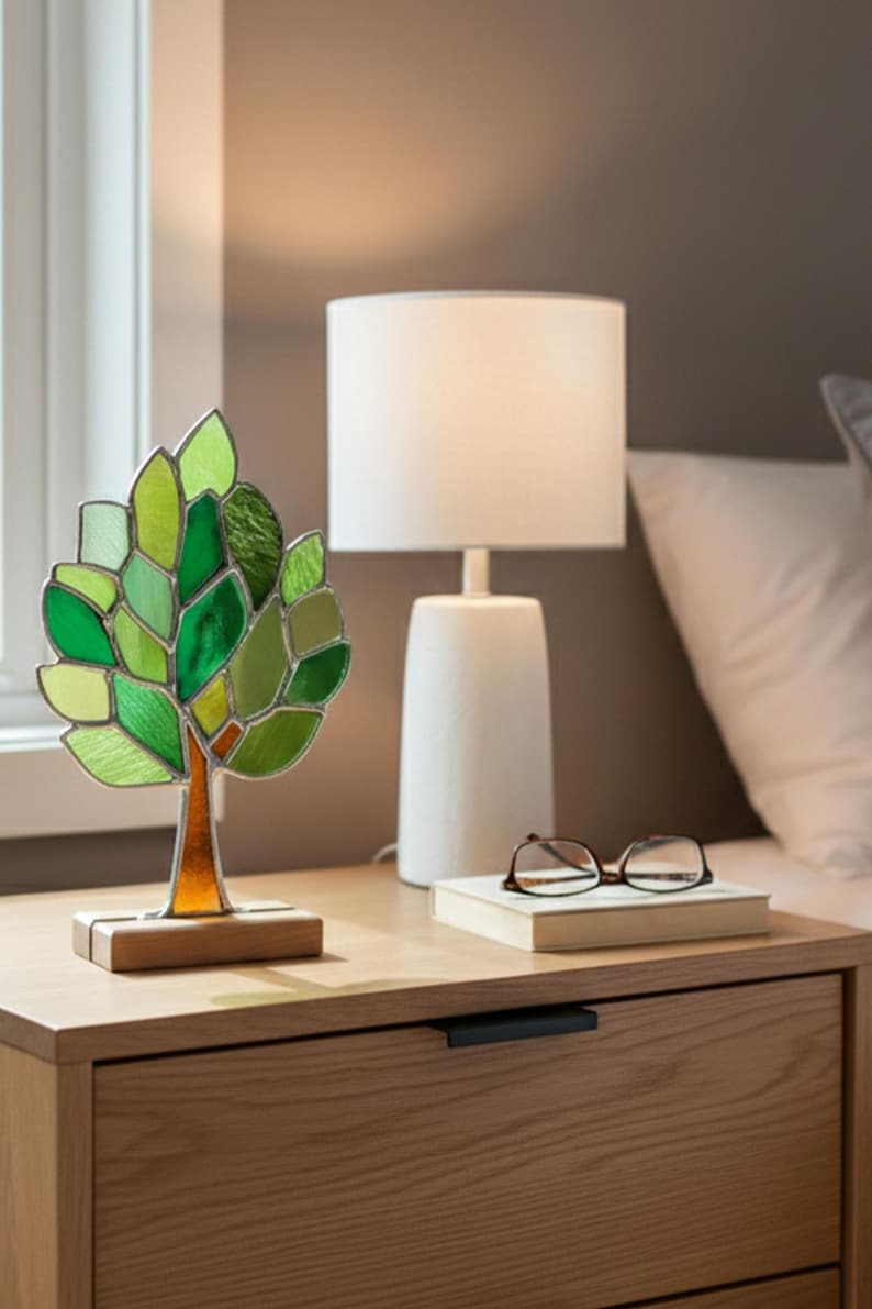 PB347 Tree Stained Glass Plant Lover Gift Housewarming Cute Gift for ...