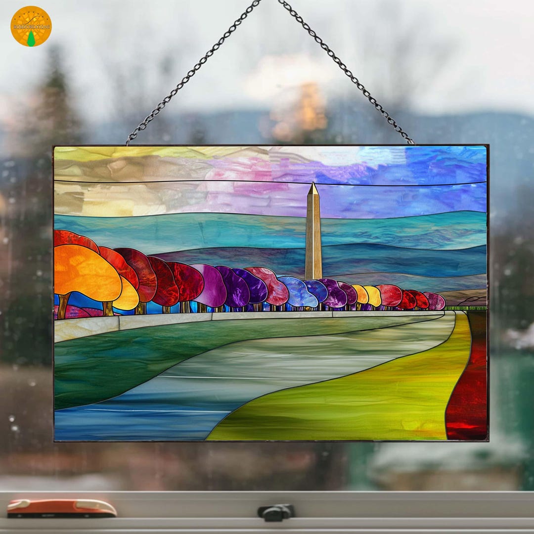 Stained Glass C10 Potomac River & Tidal Basin Landscape Digital File ...
