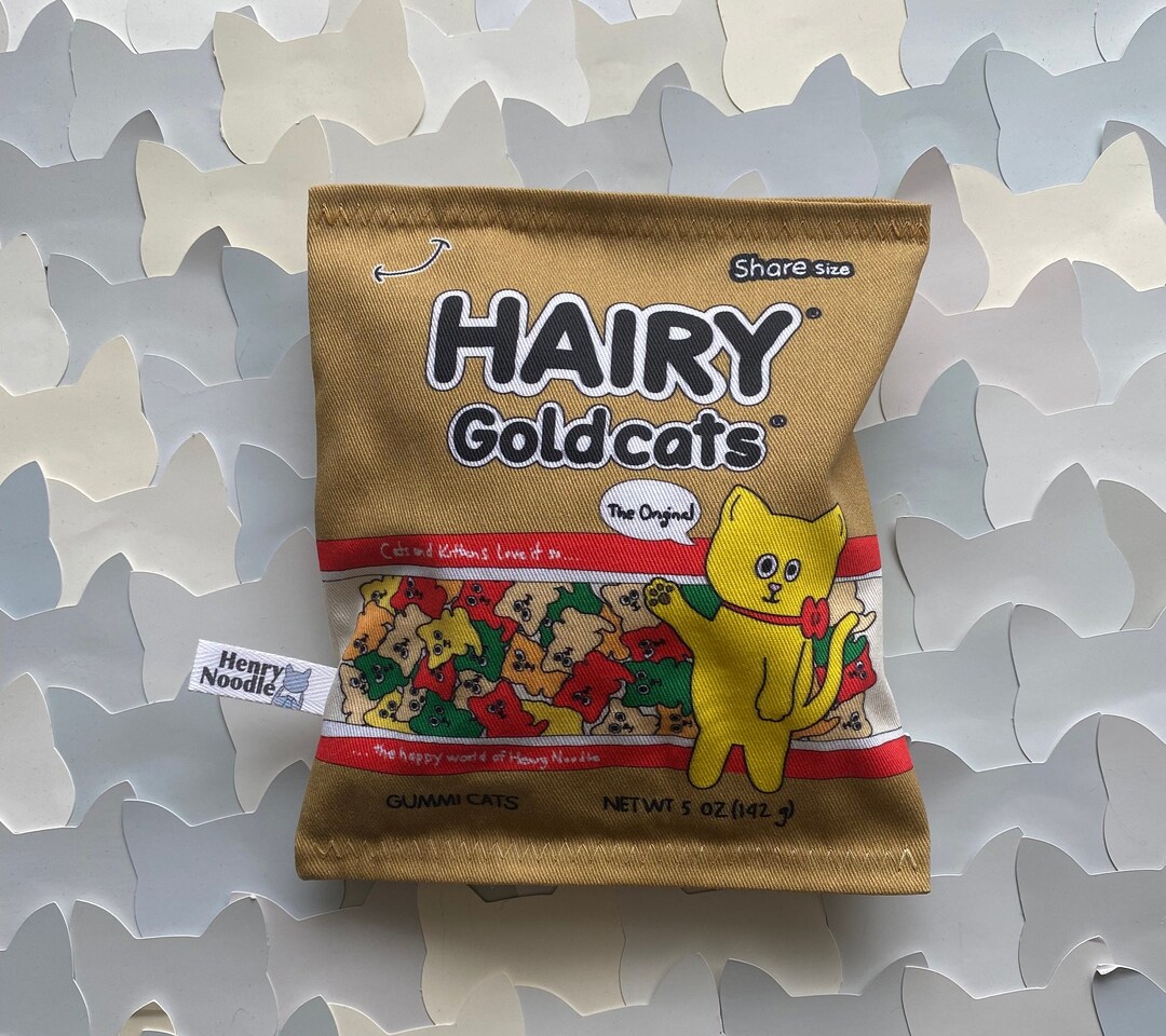 Hairy Gold Cats Gummi Cats - Crinkle Catnip & Silvervine Organic Cat ...