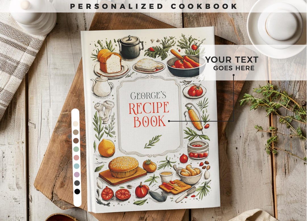 Customizable Recipe Book. 140 Recipes! A Personalized Recipe Journal ...