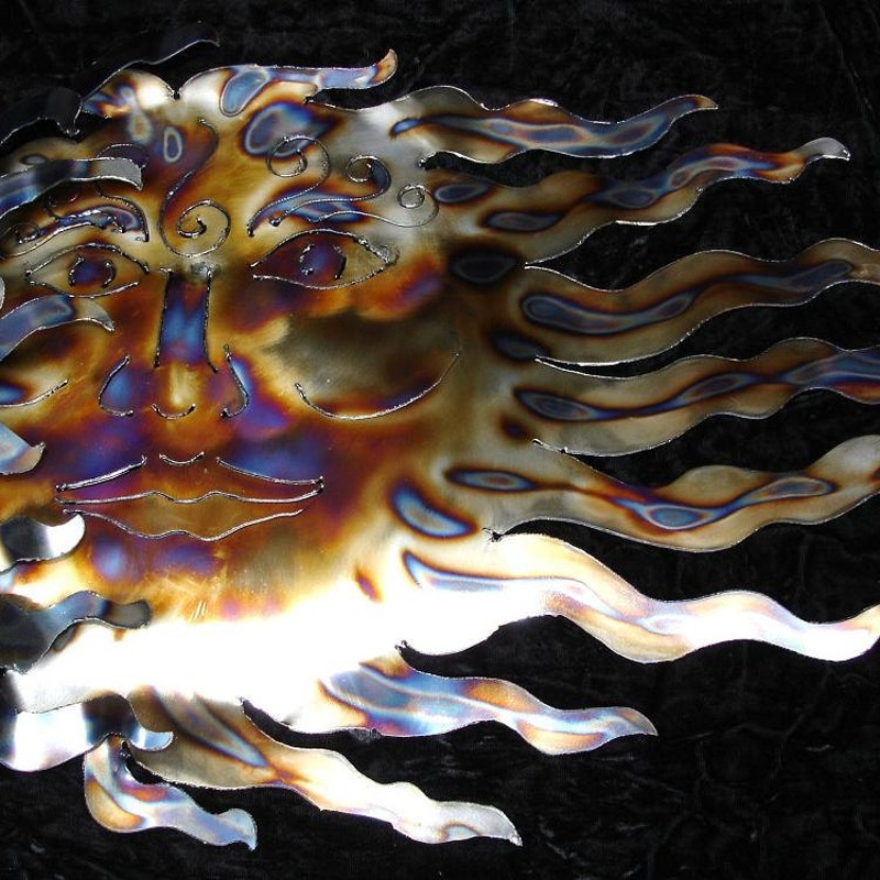 Large Metal Sun Wall Art - Etsy