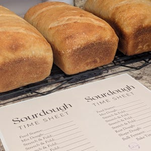 Sourdough Time Sheet - Etsy
