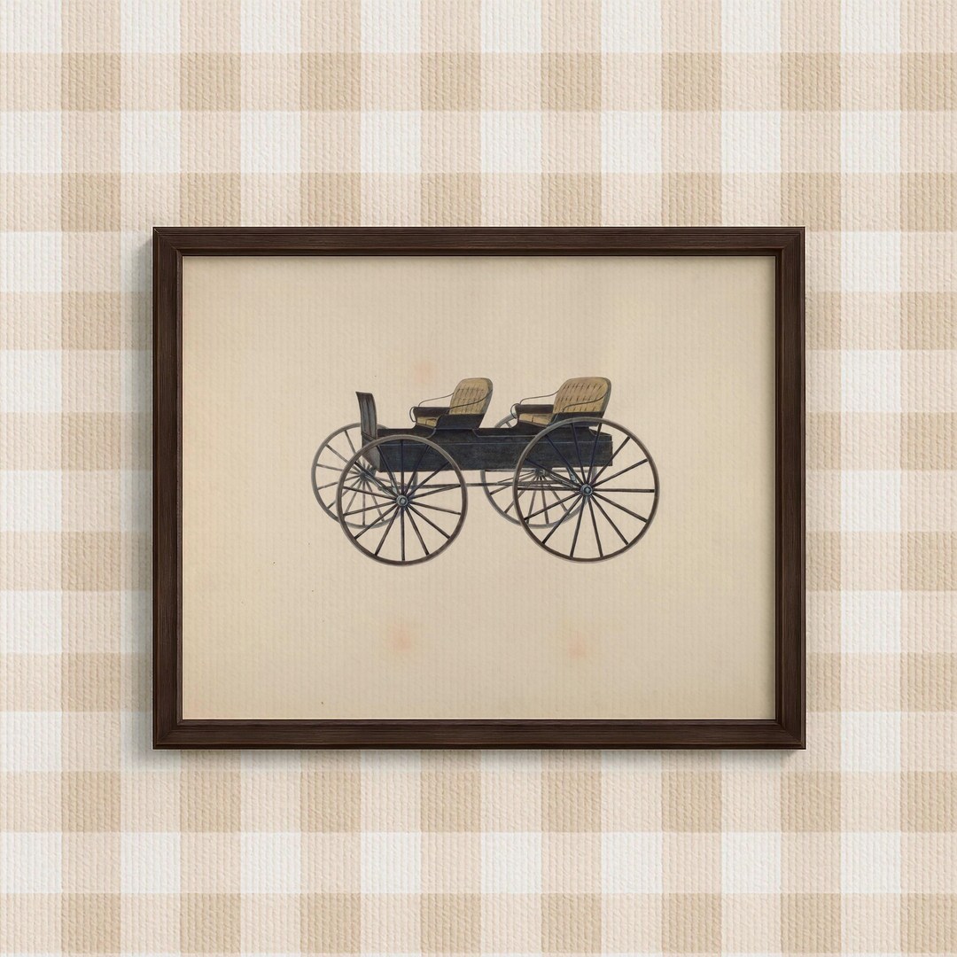 Vintage Horse-drawn Carriage Printable - Rustic Antique Style ...