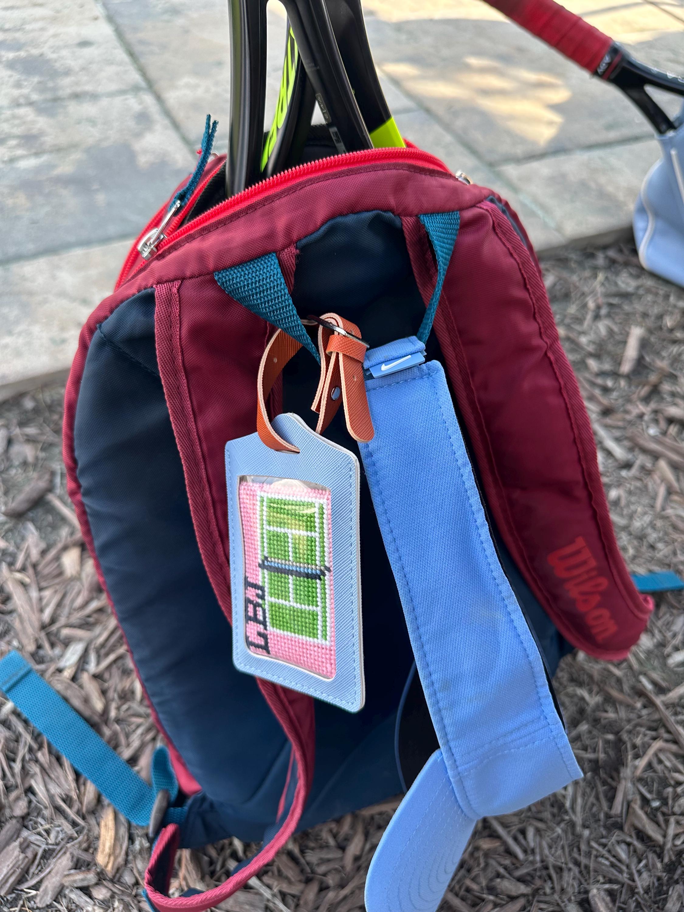 Personalized Tennis Court Hand Painted Needlepoint Canvas, Custom 2x 3 ...