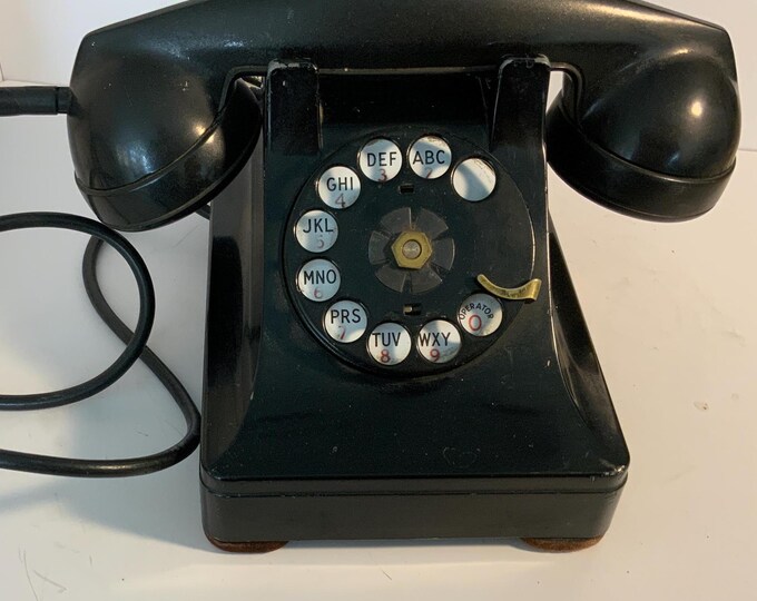 Vintage Rotary Dial Black Phone From the 1950's. UNTESTED AS IS - Etsy