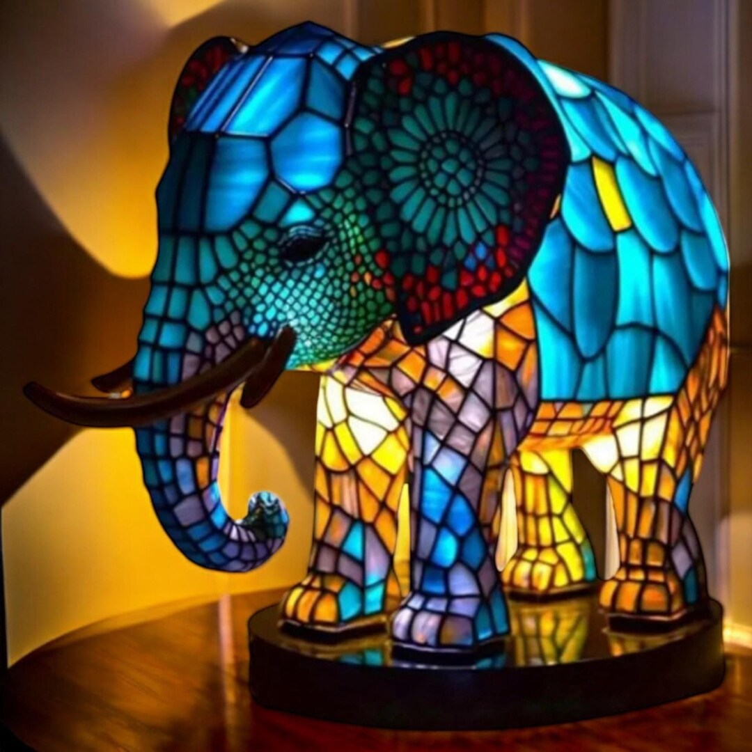 Elephant Lamp, Kids Nursery Night Lights, Cute Animal Table Lamps for ...