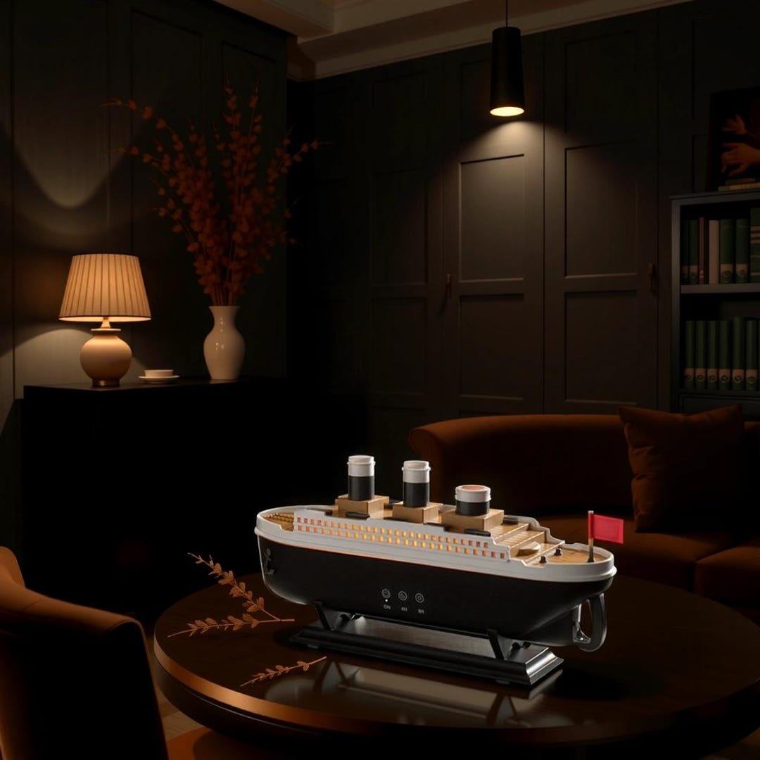 Humidifier, Titanic Style Ship Model 250ml Essential Oil Diffuser & Air ...