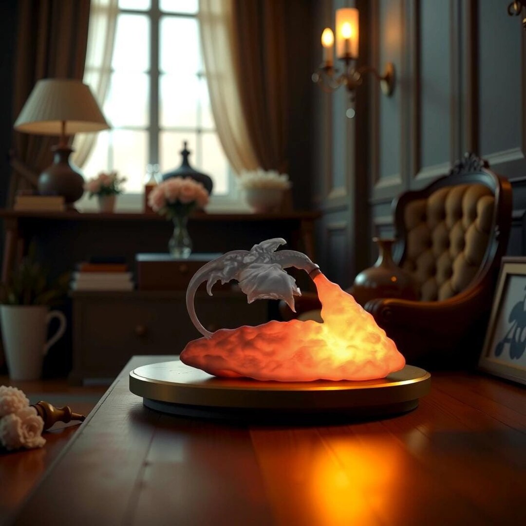 Dragon Lamp 3D Printing Fire-breathing Light Home Night Light LED Table ...