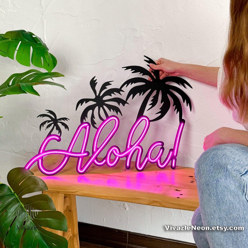 Aloha Neon Sign - Etsy
