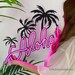Aloha Neon Sign - LED Metal Wall Art, Tropical Neon Light, Adjustable ...