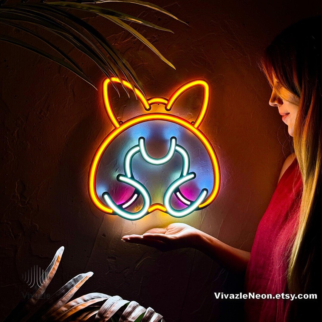 Corgi Neon Sign - LED Metal Wall Art, Tri-color Pet Decor for Dog ...