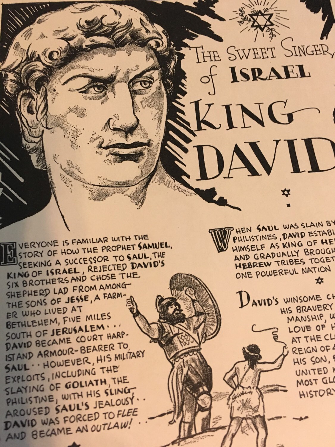 King David of Israel . 7 X 11 Great for Framing for the Collector ...