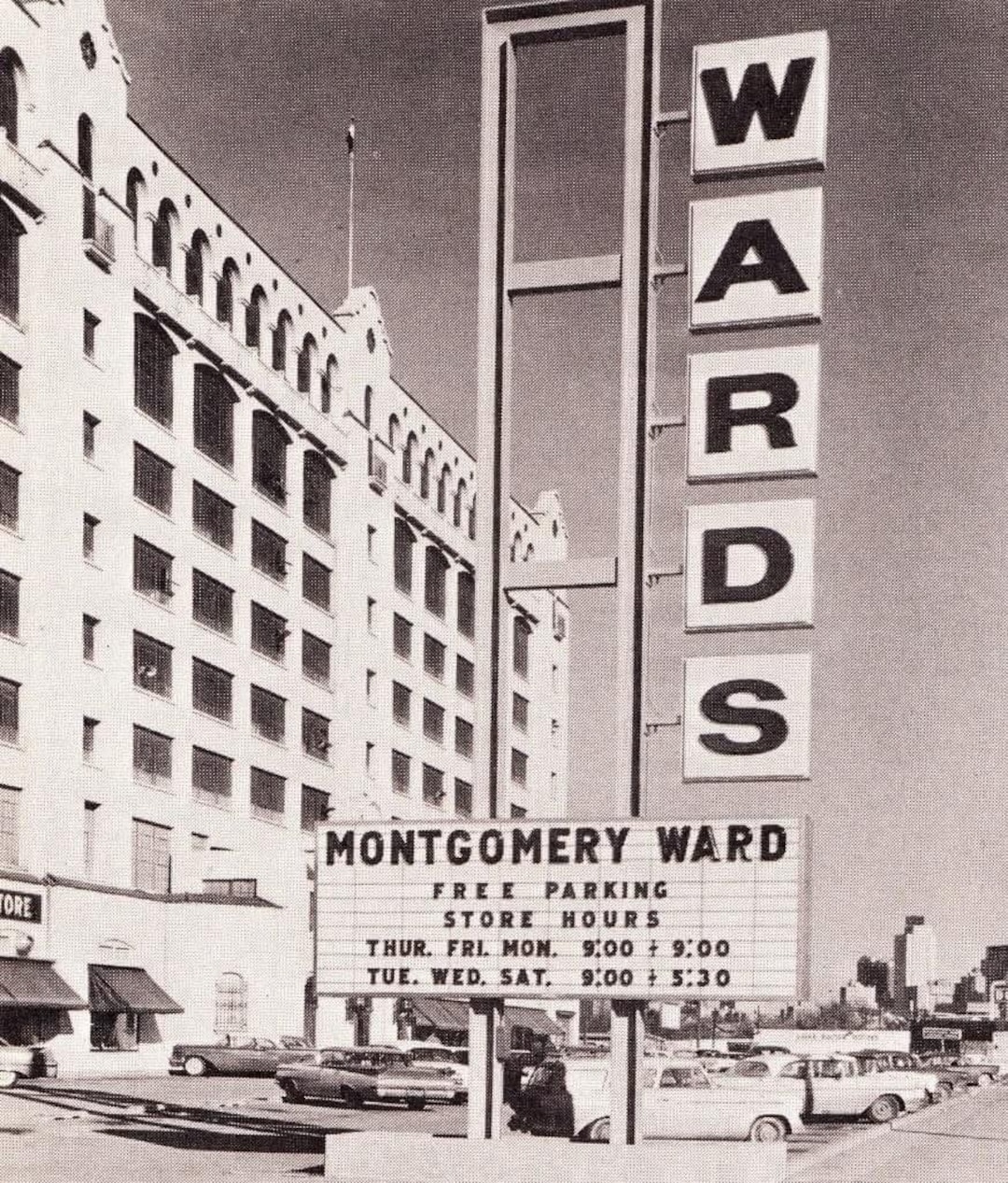 Fort Worth Texas Montgomery Wards Building Near Downtown. 8 1/2 X 11 ...