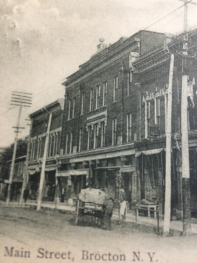 Main Street Brocton Nueva York circa 1910 rppc . - Etsy España