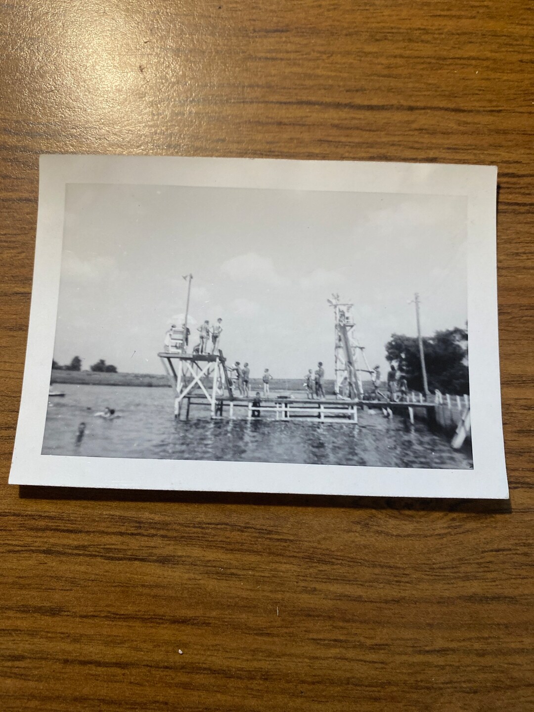 Vintage Swimming Hole Photo: Diving Platform on Pond (3.5x4.5) - Etsy