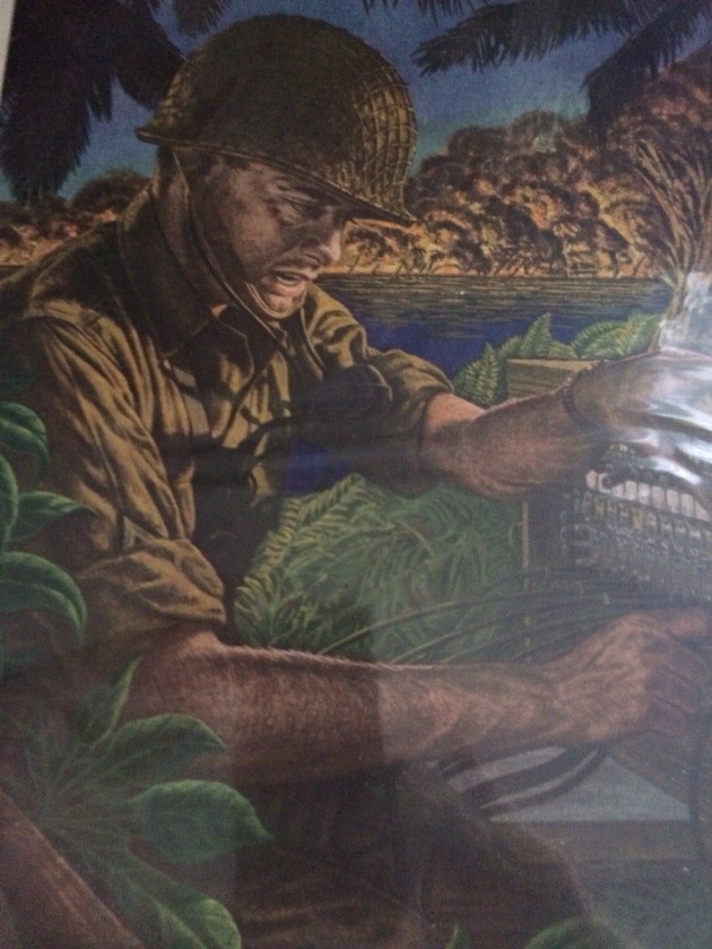 Western Electric WWII .paul Rubut Artist Military Ad 1943 - Etsy