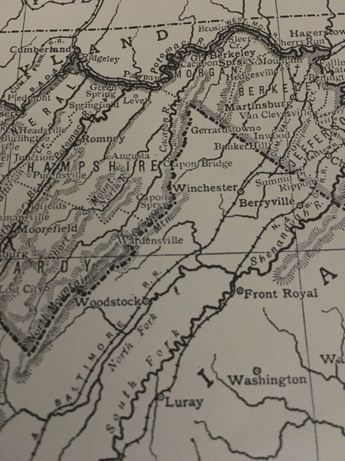 West Virginia Vintage Map 8 1/2 X 11 Approx . Circa 1933. - Etsy