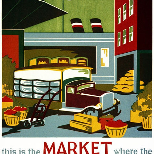 WPA the Market Vintage Poster Image 8 1/2 X 11 Reproduction - Etsy