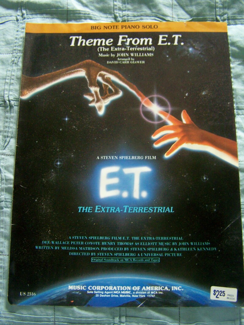 ET Theme From ET Cover Art Sheet Music Art - Etsy