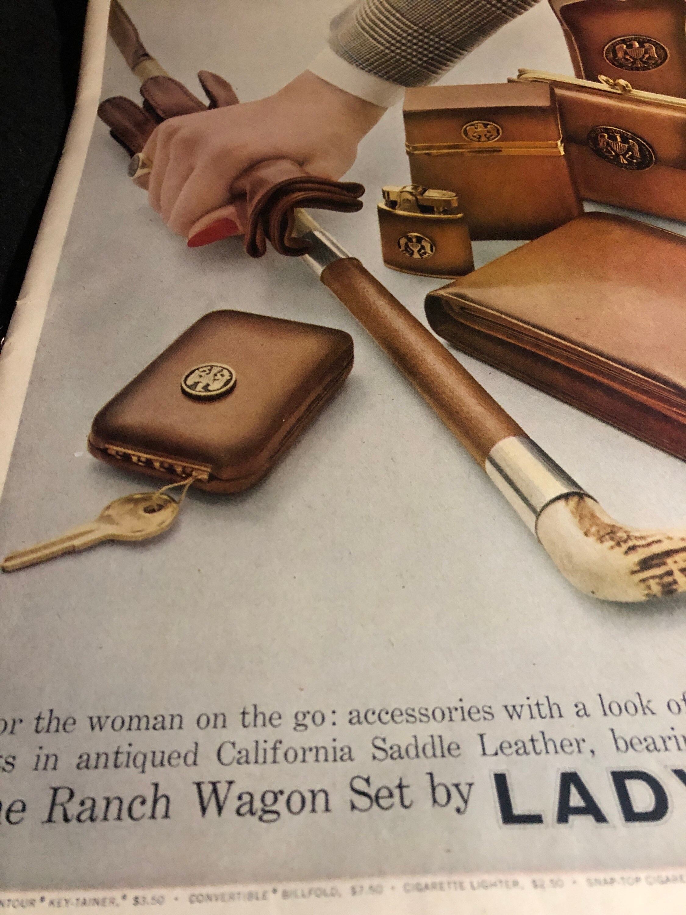 Lady Buxton the Ranch Wagon Set Print Ad Large Circa 1957 10 1/2 X 13 ...