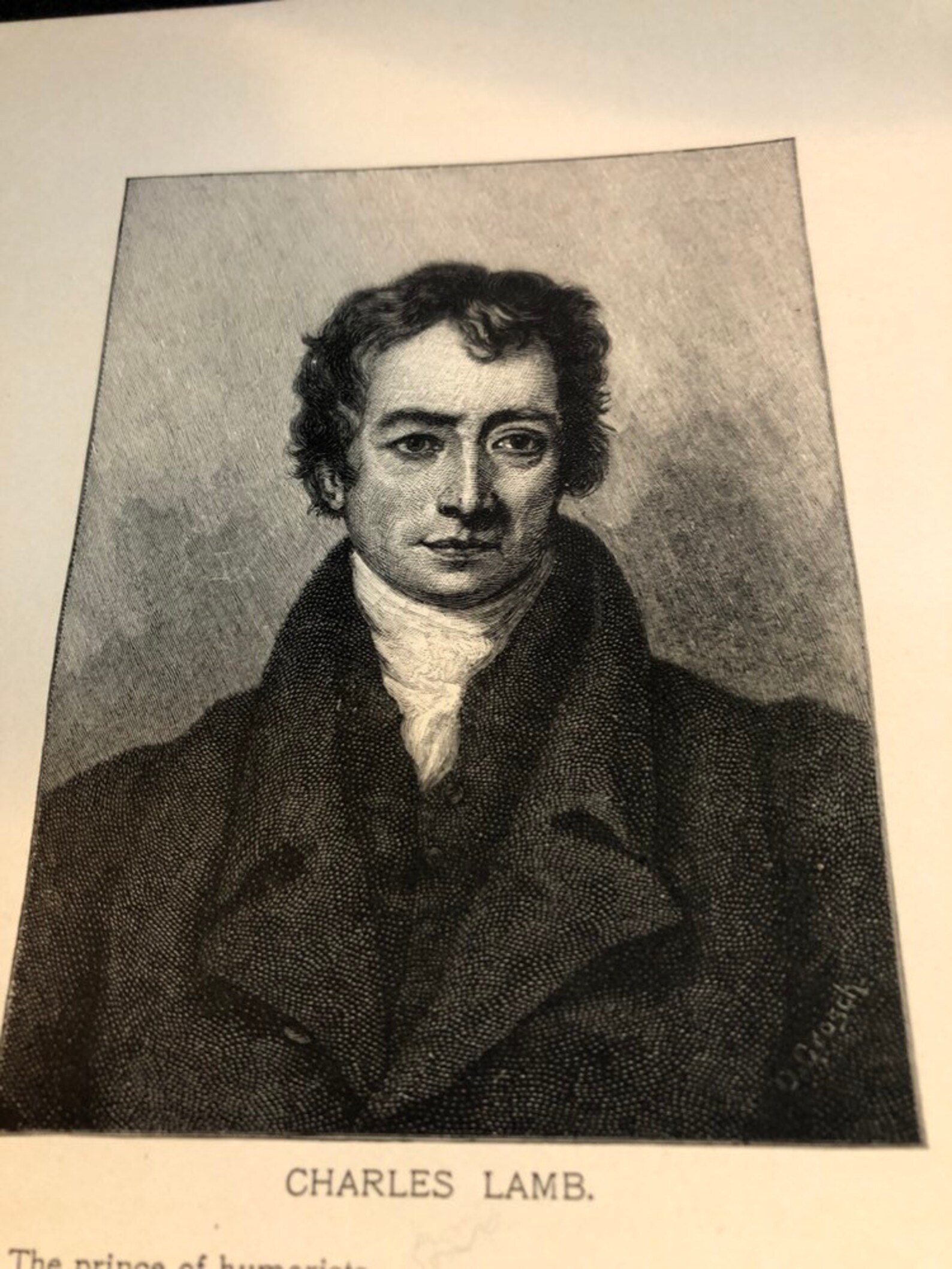 Charles Lamb Image Print Book Page 7.5 X 5 Frameable Circa - Etsy