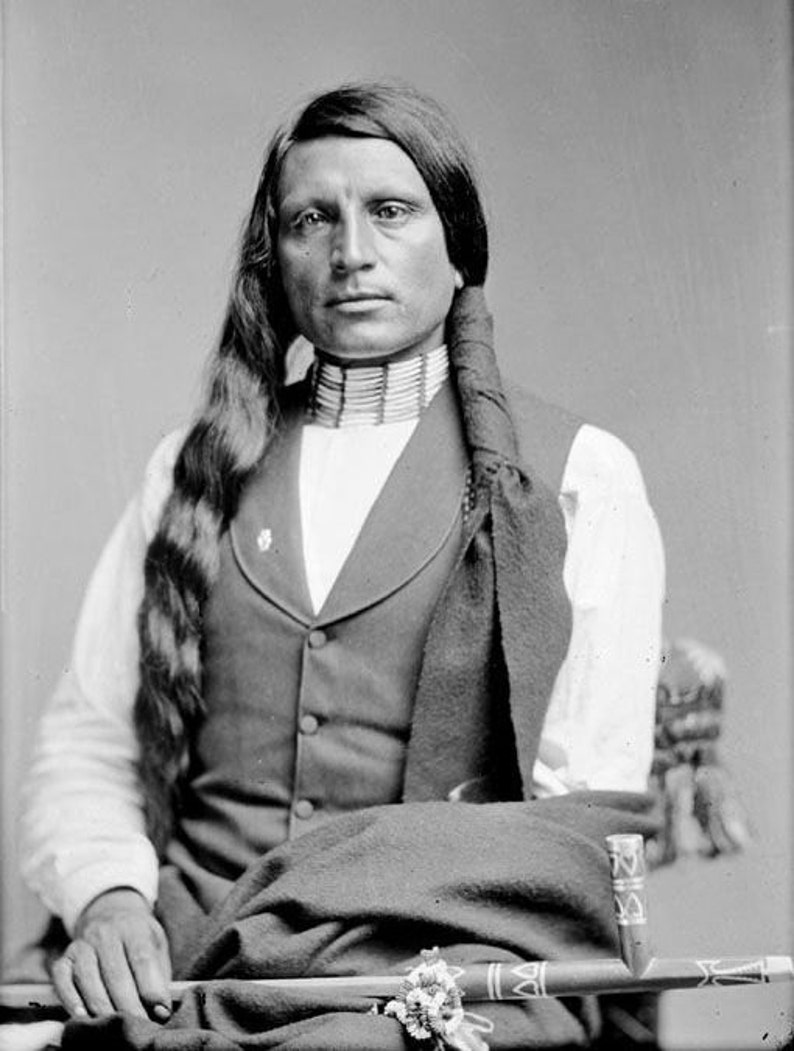 Chief Red Shirt Native American Indian Chief Image Print Reproduction ...