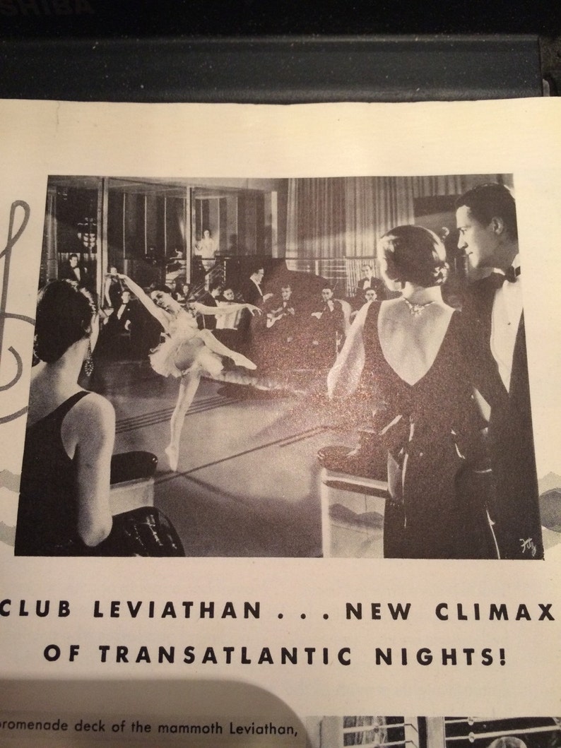United States Line Club Leviathan Transatlantic Travel Pront Ad Circa ...