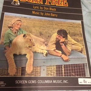 Born Free Sheet Music Original Academy Award Winner - Etsy