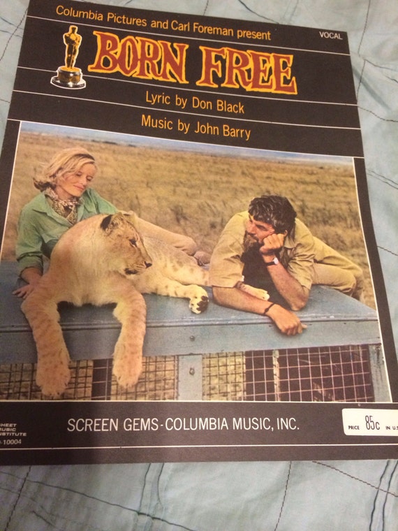 Born Free Sheet Music Original Academy Award Winner - Etsy