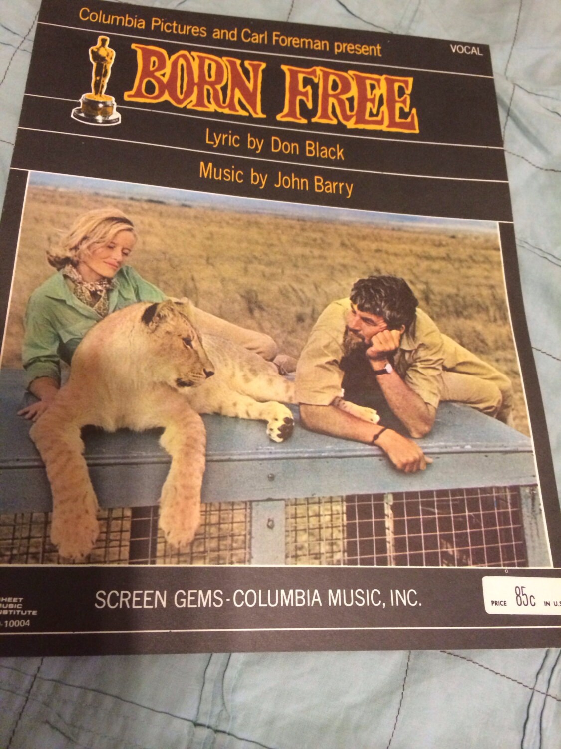 Born Free Sheet Music Original Academy Award Winner - Etsy