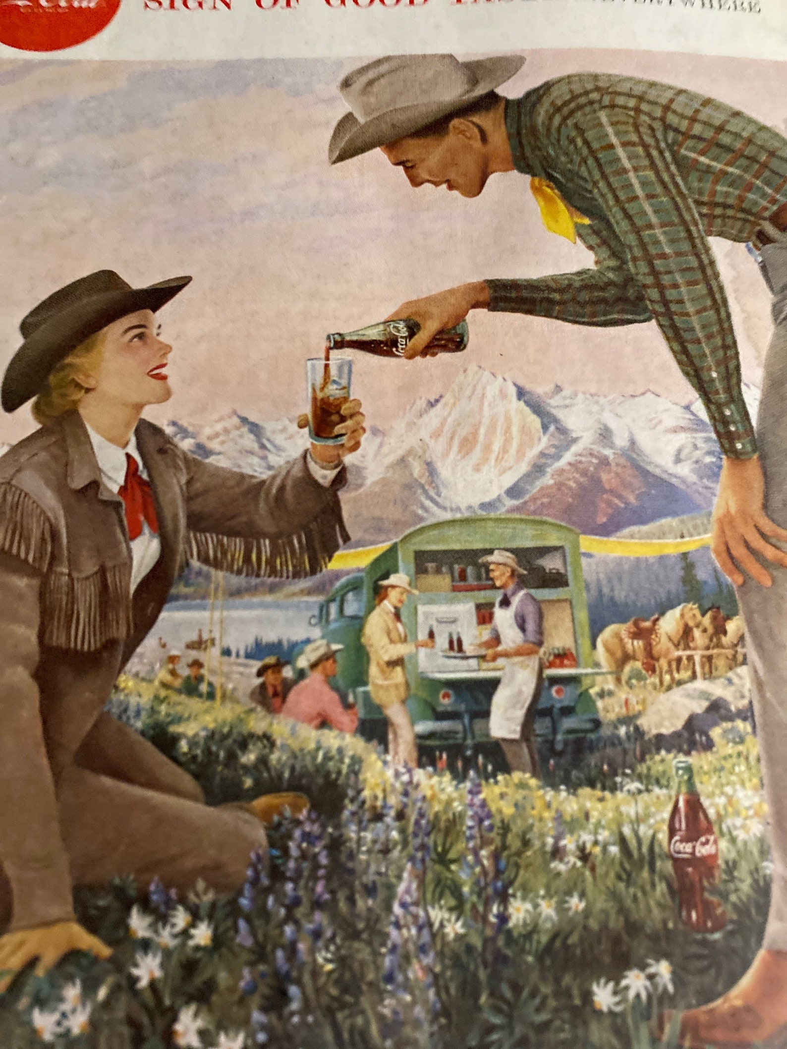 Coke Coca Cola Ad 1958 Western Themed 7 X 10 1/2 Original Ad - Etsy