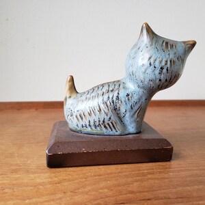 Vintage Blue Mountain Noah's Ark Studio Pottery Cat Figurine, Ceramic ...