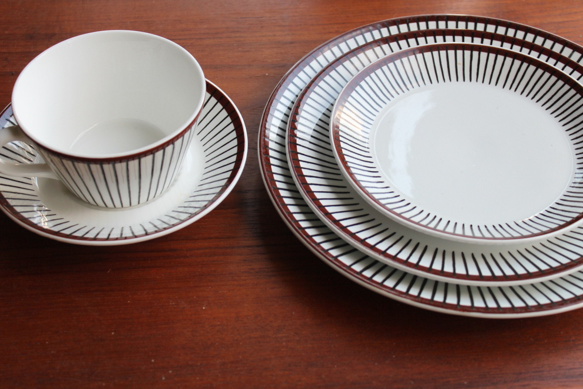 Vintage 5pcs Spisa Ribb Dinnerware Set by Gustavsberg Sweden | Etsy