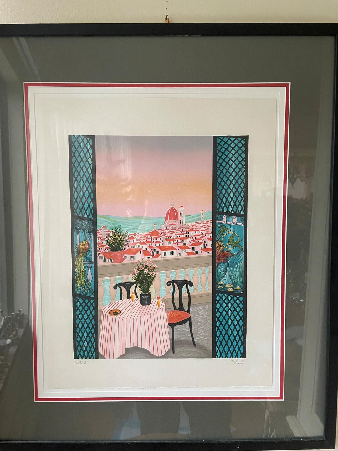 Vintage , Fanch Ledan Limited Edition Serigraph Print, "cocktails IN ...