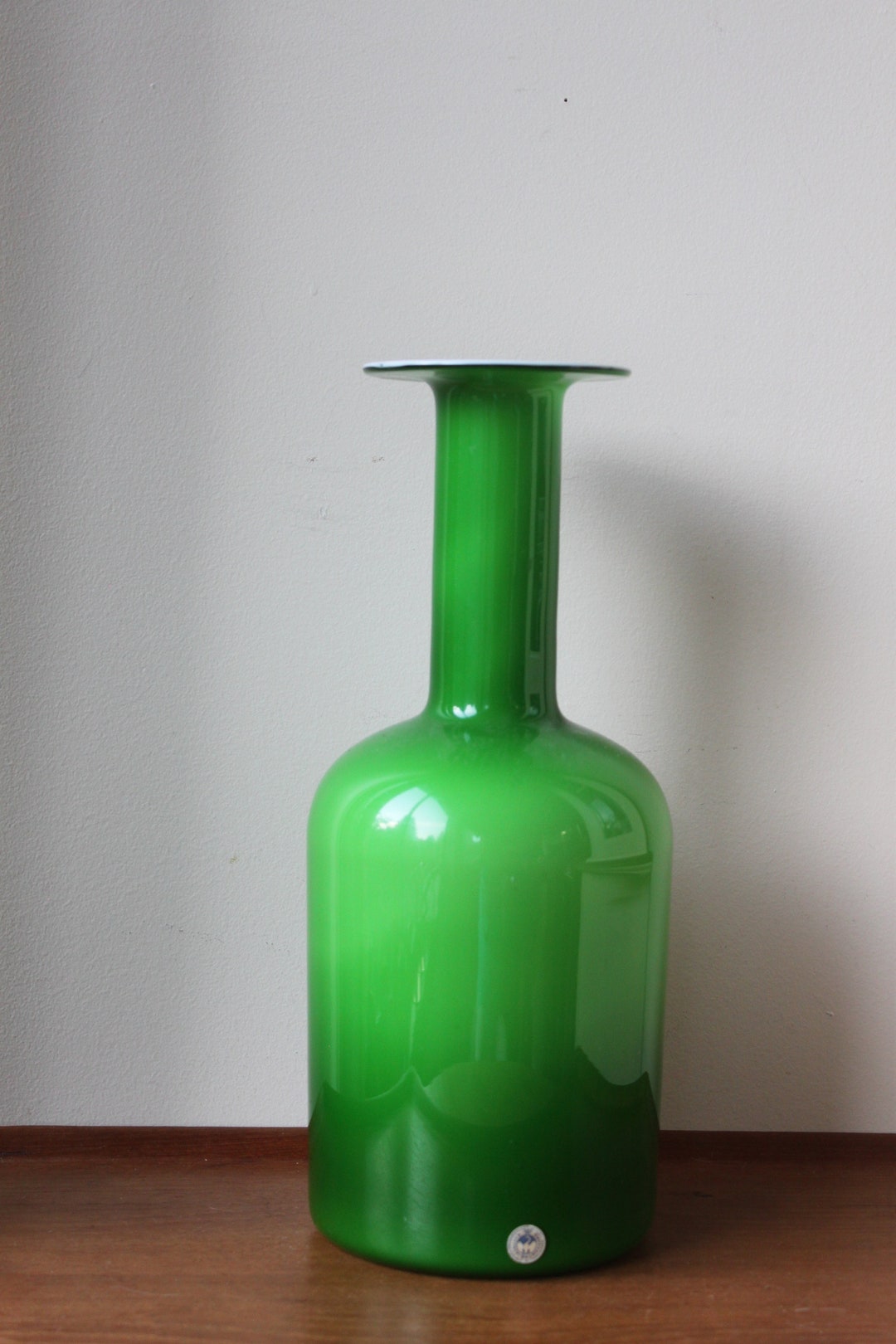 Vintage Holmegaard Large Gulvvase, Gulvvase by Otto Brauer, Cased Glass ...