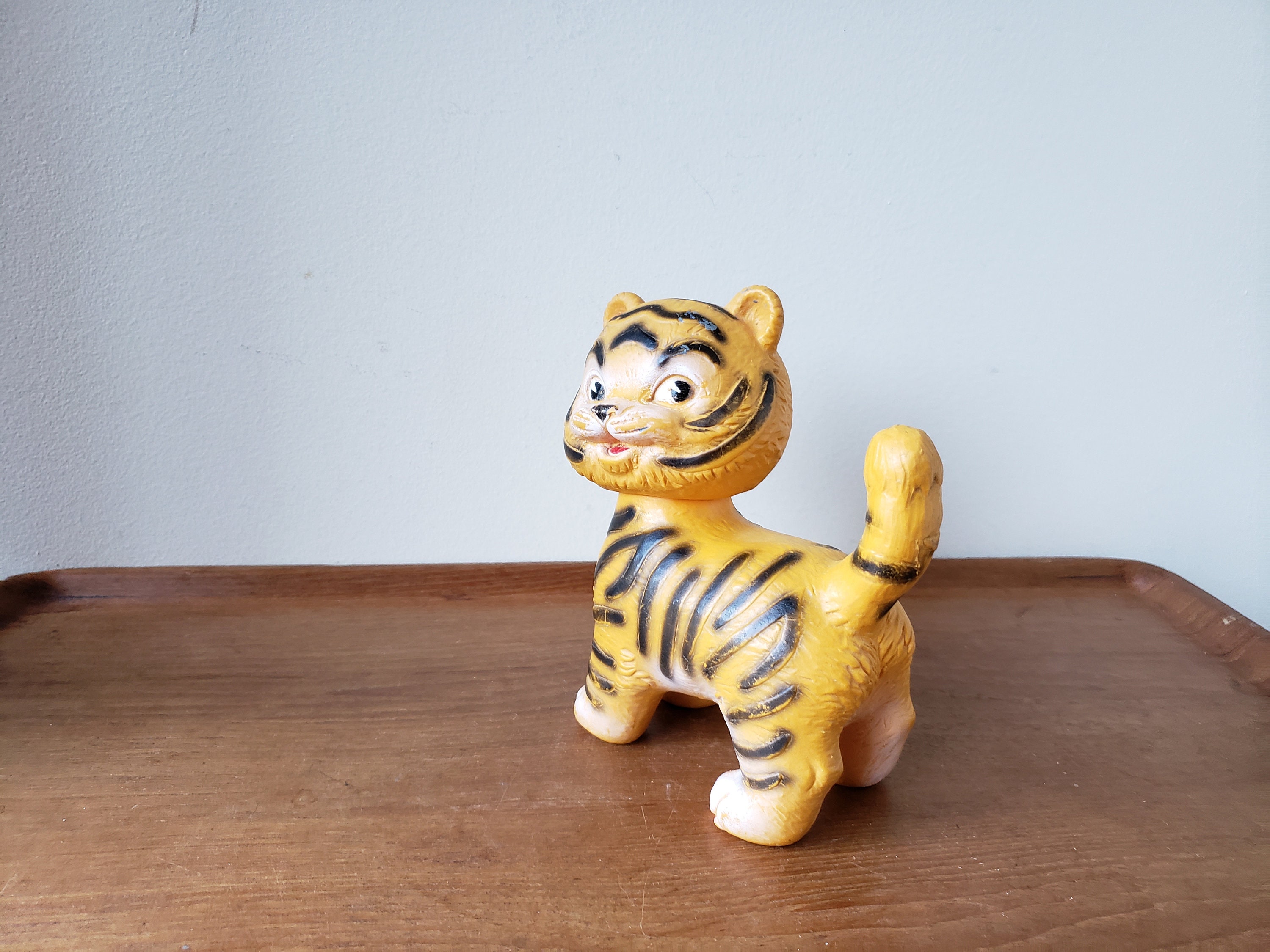 Toys Collectible Toy Animal Vintage Edward Mobley Squeeky Rubber Tiger ...