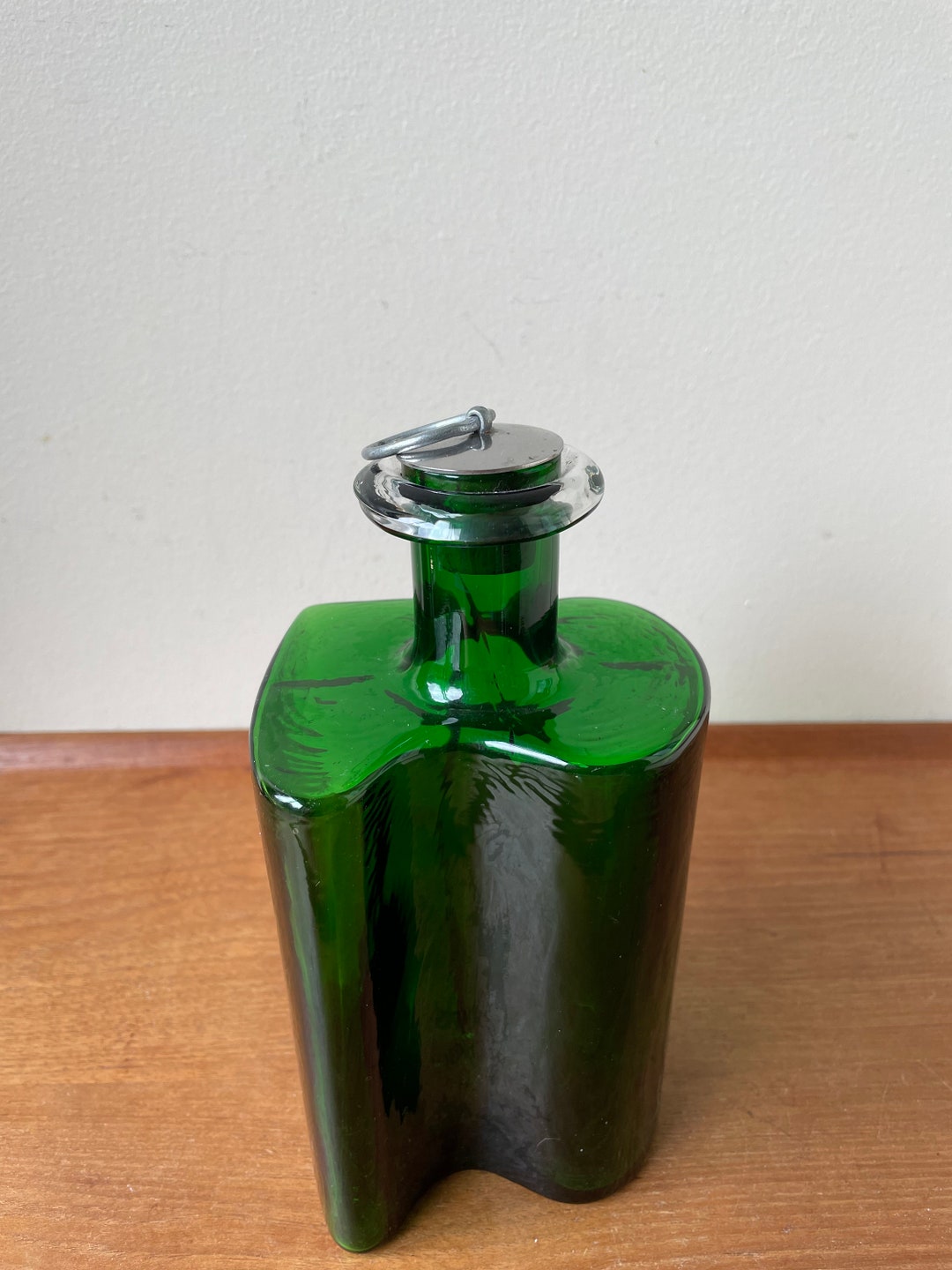 Vintage Holmegaard Emerald Green Bottle Decanter, Hjördis Olsson and Charlotte Rude Design ...