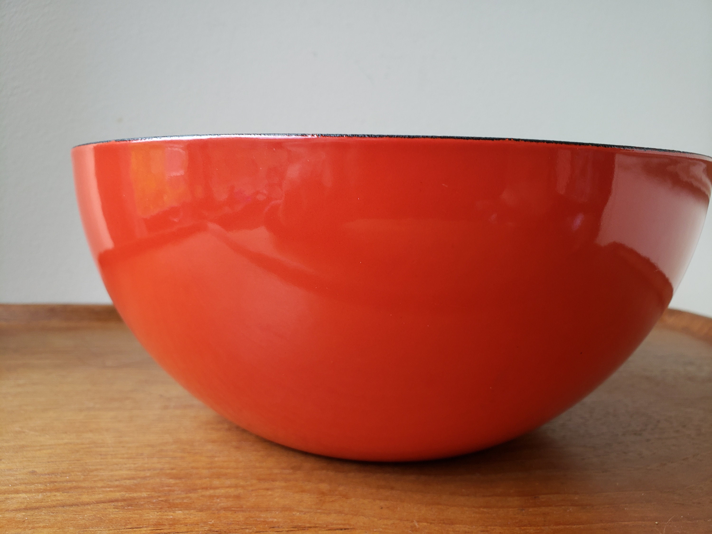 Vintage Finel Enamel Bright Red Bowl Kaj Franck Design - Etsy