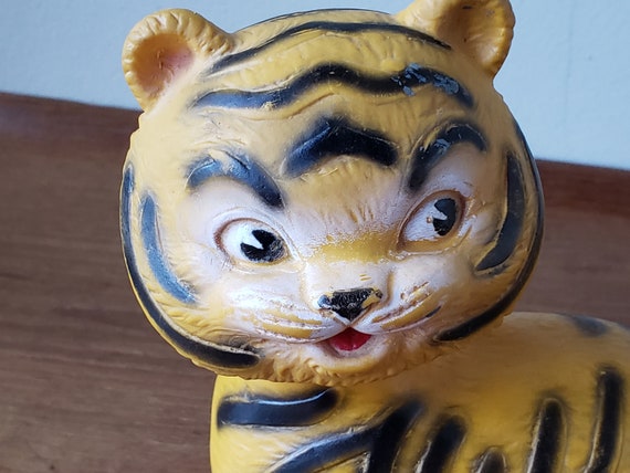 Toys Collectible Toy Animal Vintage Edward Mobley Squeeky Rubber Tiger ...