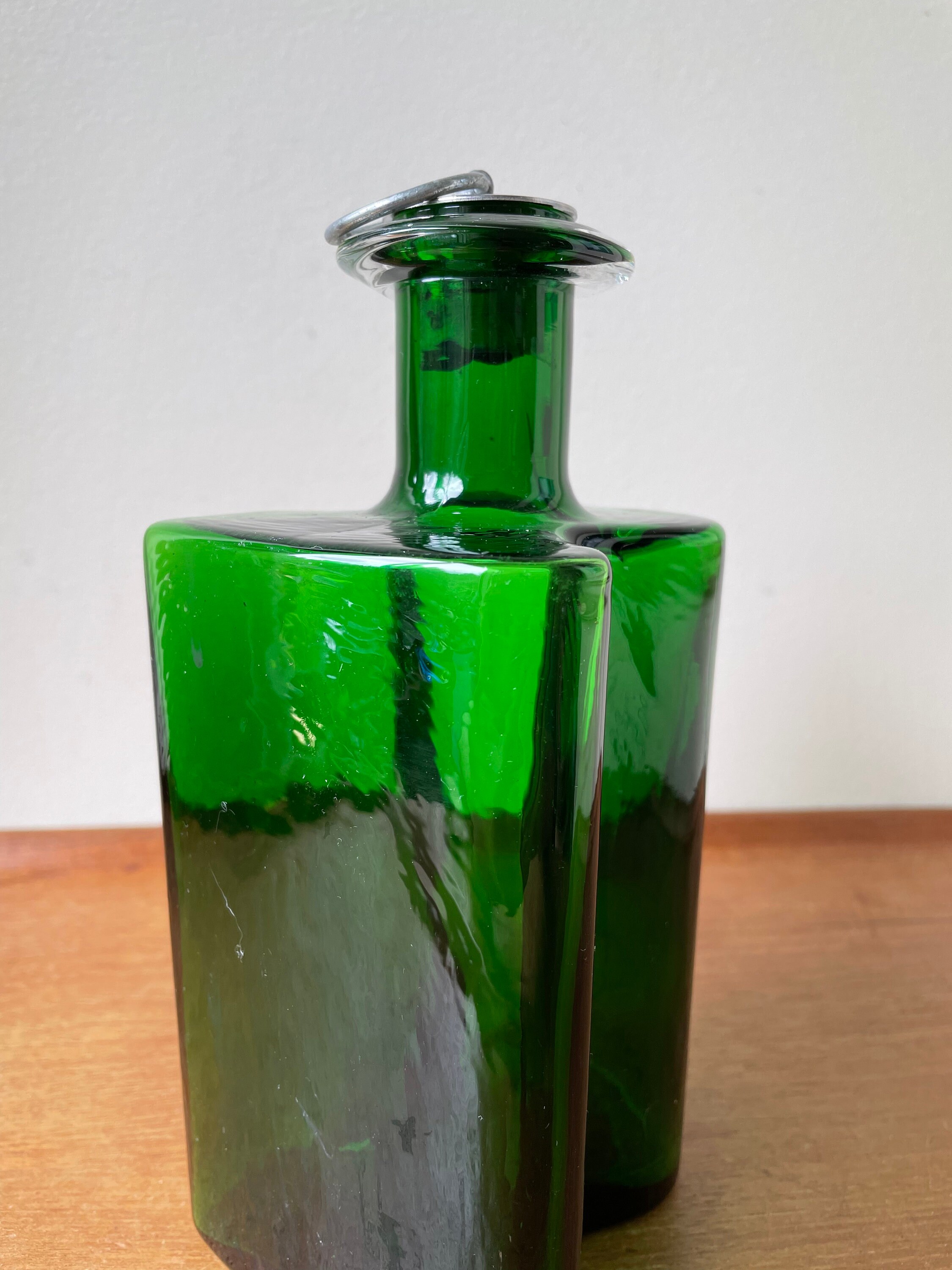 Vintage Holmegaard Emerald Green Bottle Decanter Hjördis - Etsy