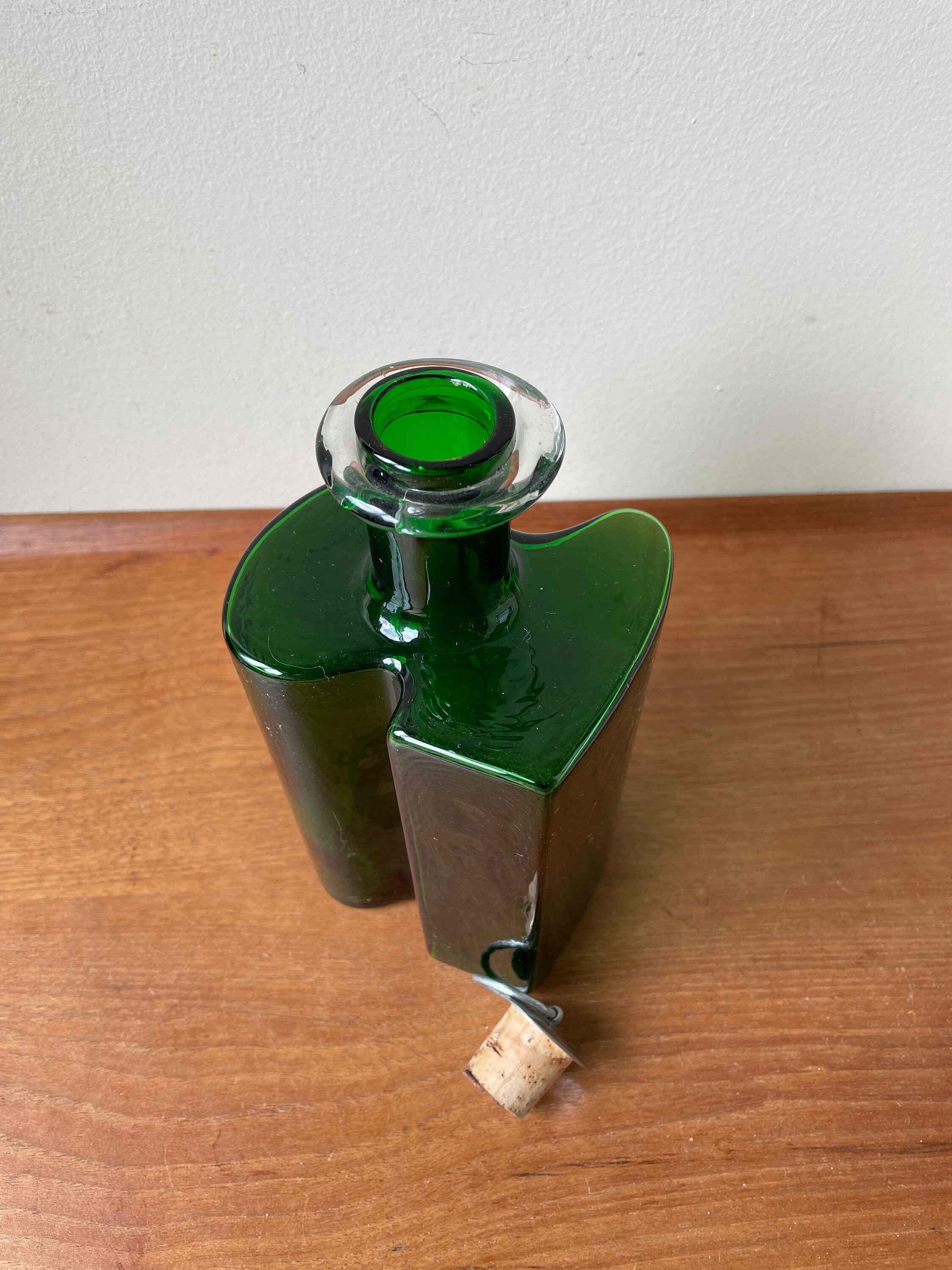 Vintage Holmegaard Emerald Green Bottle Decanter Hjördis - Etsy