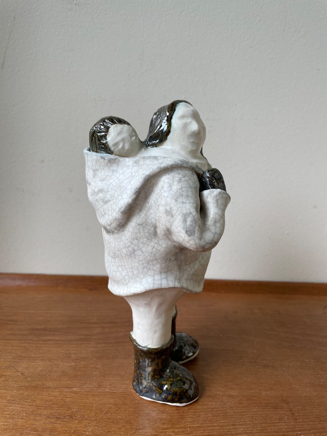 Studio Pottery Eskimo / Inuit Figurine, Ceramic Figure Sculpture ...