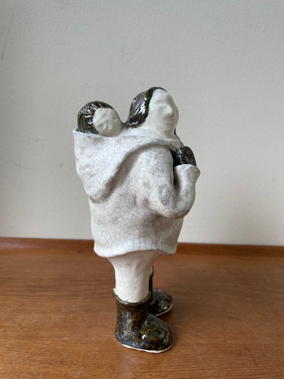 Studio Pottery Eskimo / Inuit Figurine Ceramic Figure - Etsy