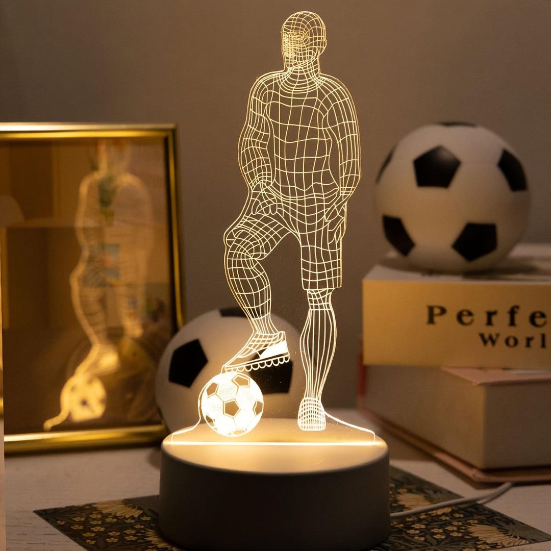 LED 3D Football Soccer Themed Nightlight / Table Lamp - Etsy