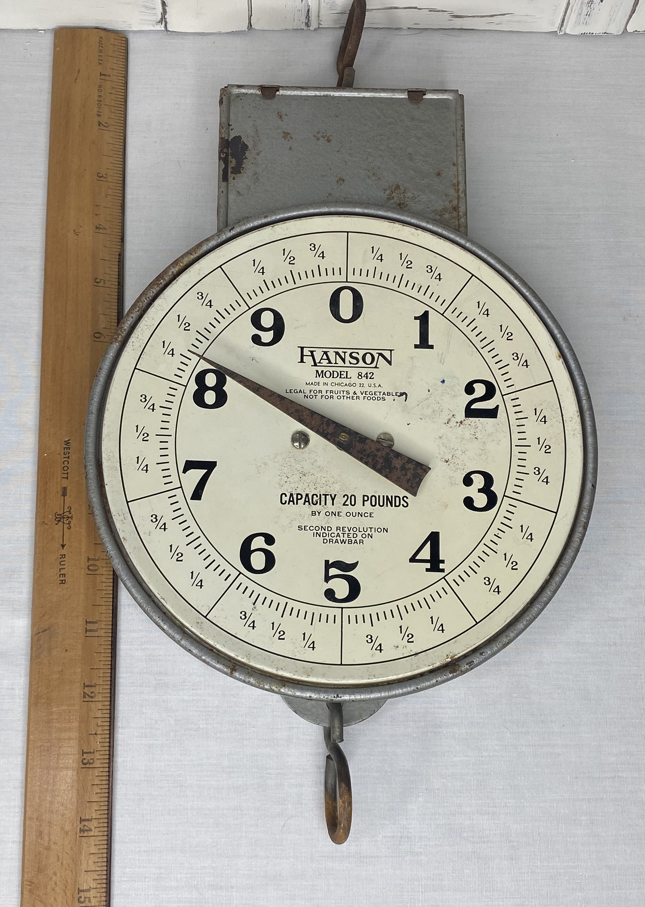 Vintage Hanson Hanging Scale 20 LB Model 842 - Etsy